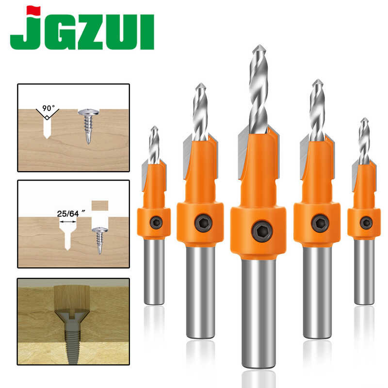 8Mm Shank HSS Woodworking Countersink Router Bit Screw Extractor Remon ...