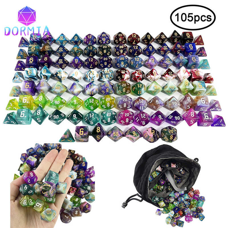 Dice 105Pcs Set Bag Para Sa DND RPG Party/Family Table Board Role ...