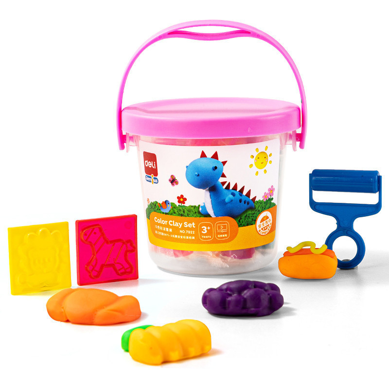 Deli 12 Colored clay DIY Handmade Color Mud 7022 | Shopee Philippines