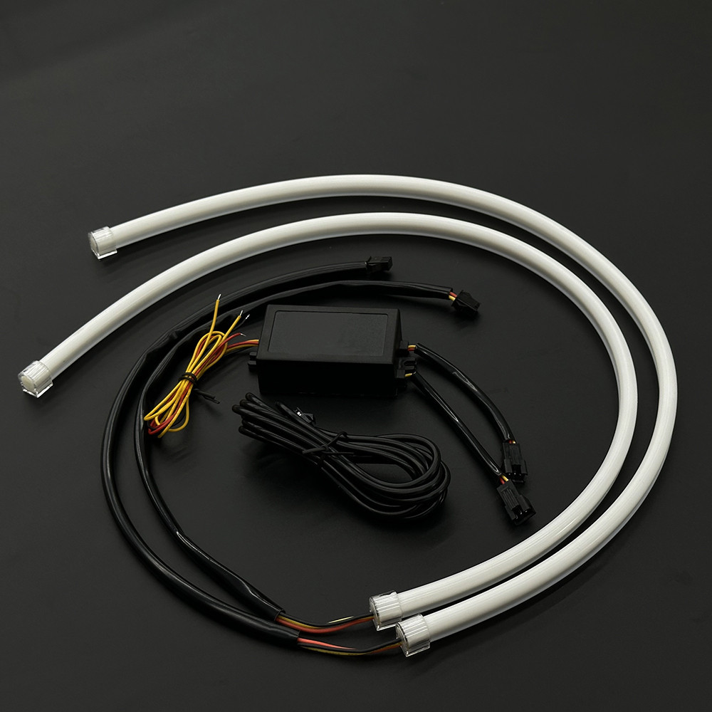 1Set 30 45 60 85CM Colorful RGB LED DRL Light Strip and Turn Signal ...