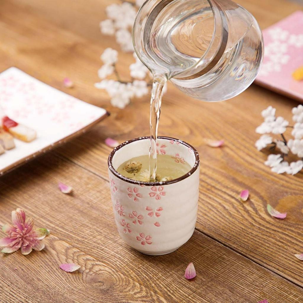 Japanese Household Ceramic Tea Cup Cherry Blossom Tea Set Water Cup Tea ...