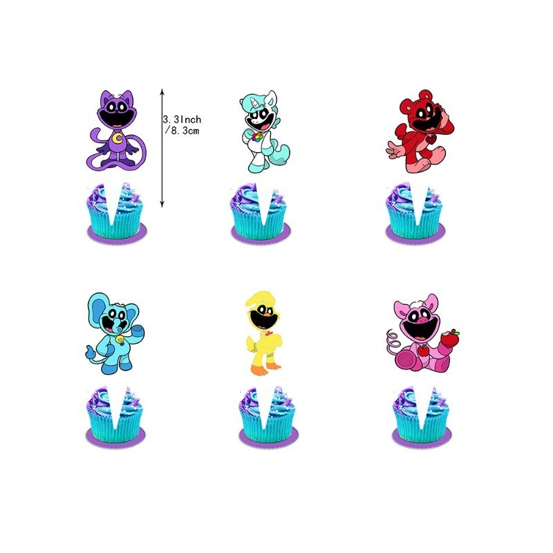 Cartoon Smiling Critters Animation Theme Birthday Decoration Cute Poppy ...