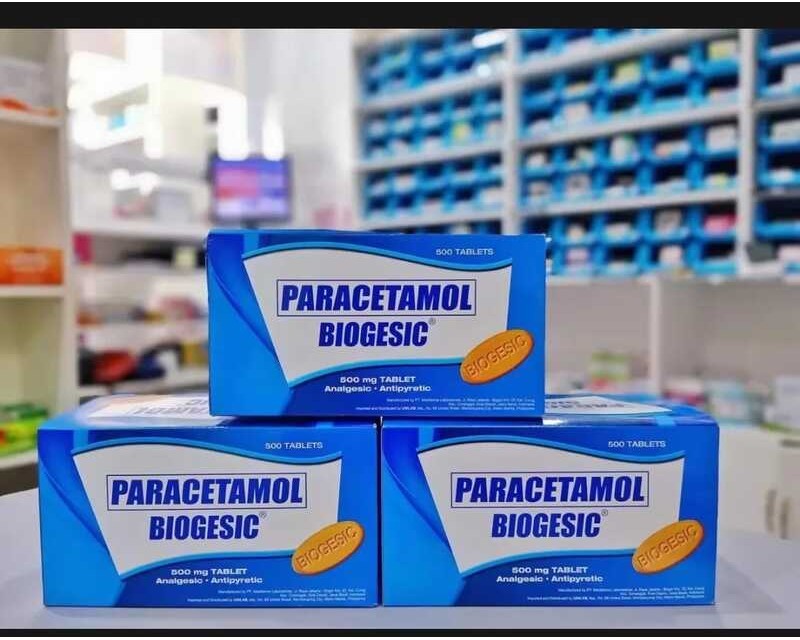Unilab Biogesic · Paracetamol 500mg quuck relief of Headache and fever ...
