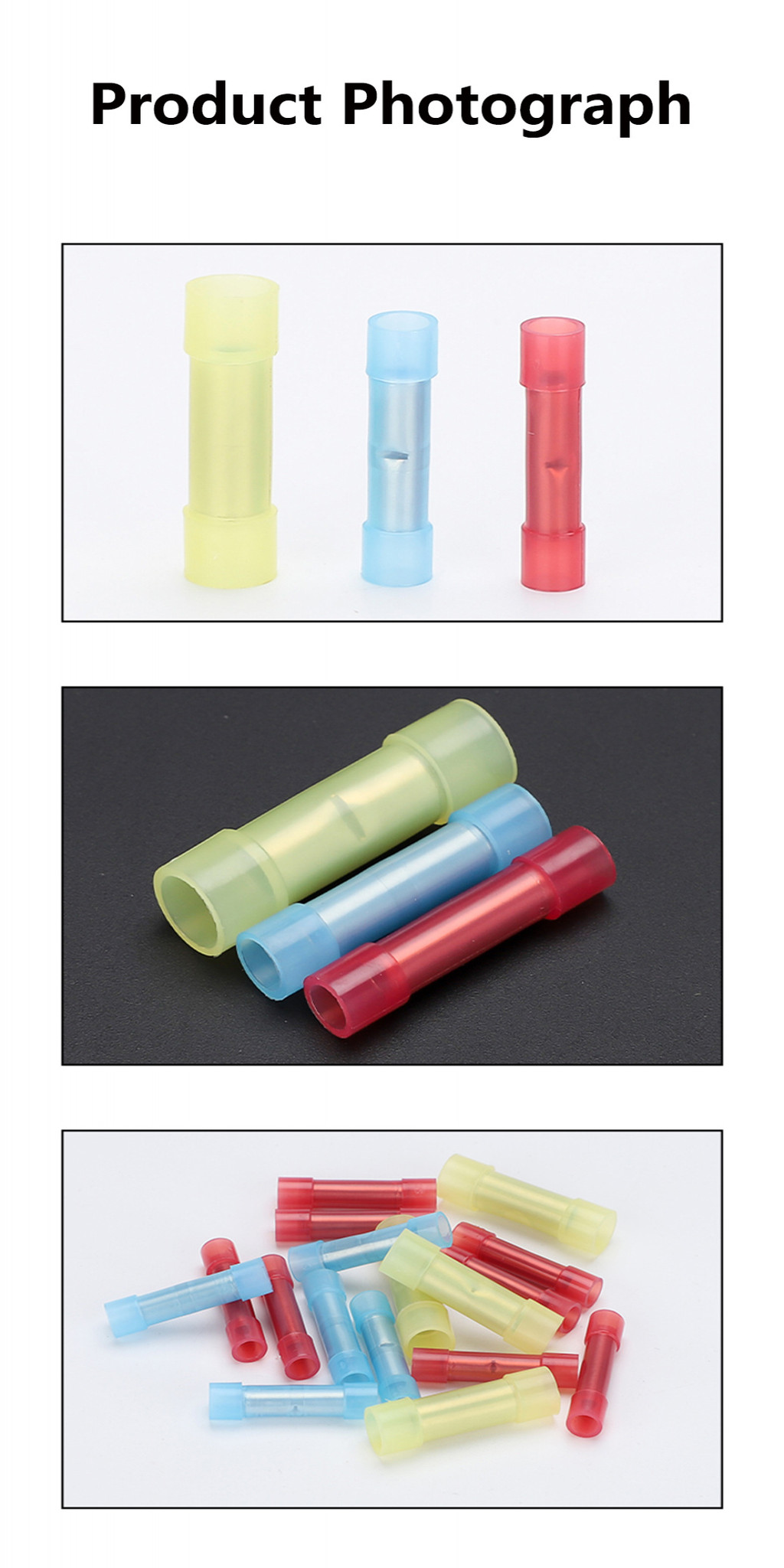 Nylon Insulated Terminal BNFY electricity Wire middle Butt Terminal ...