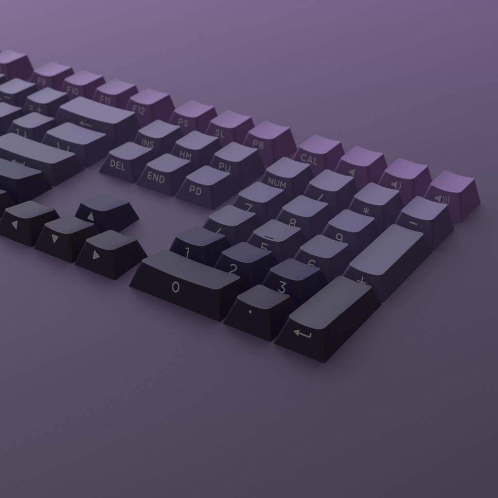 【Local Delivery】Purple Gradient Keycaps Side Print OEM Profile ...