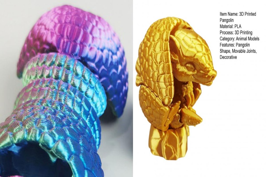 Wandereve| Pangolin Desk Decor Mini Pangolin Figure Adorable 3d Printed ...