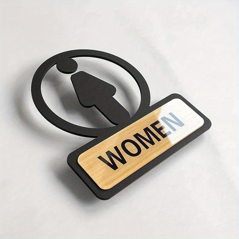 1pc Toilet Signs, Self-adhesive, Bathroom Signs, Restroom Reminder ...