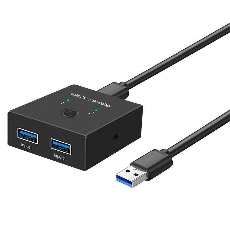 3. 0 Selector KVM In Out Switch For 2 Computers Share 1 USB Devices ...