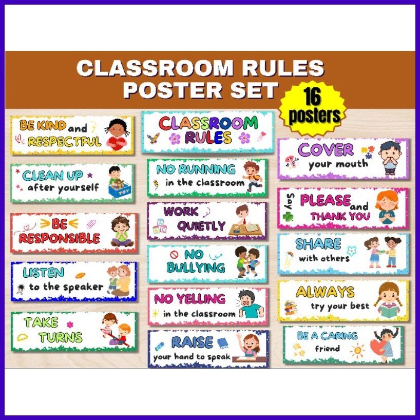 Laminated Classroom Rules Posters |Classroom Decor | Teacher Bulletin ...