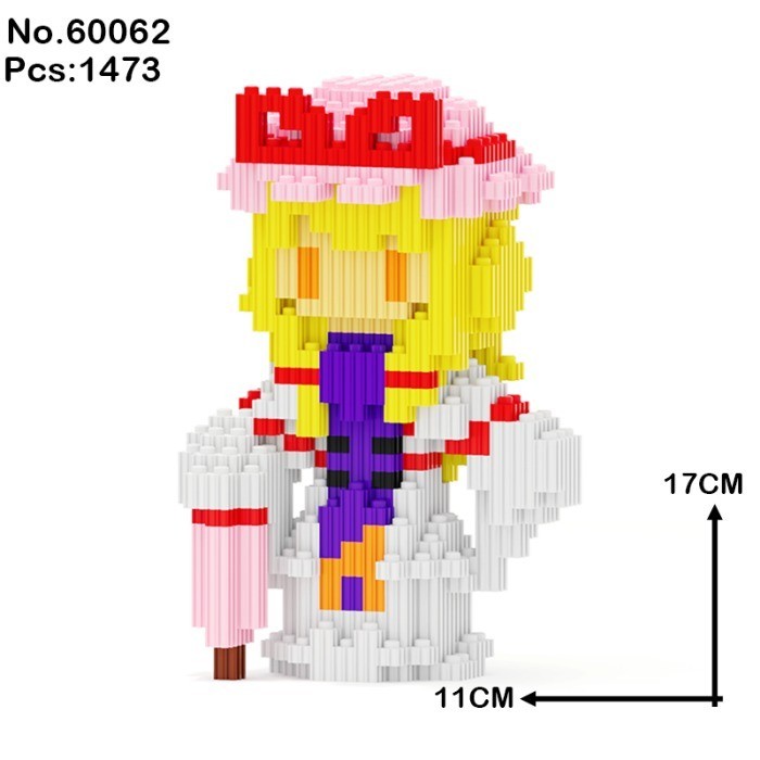 TouHou Project Hakurei Reimu Assembling Building Blocks Action Figure ...