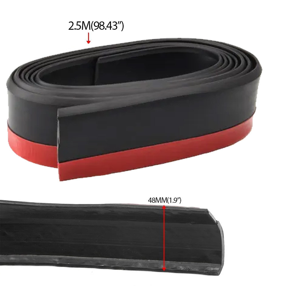 2.5M Car Front Bumper Lip Rubber Universal Bumper Protector carbon ...