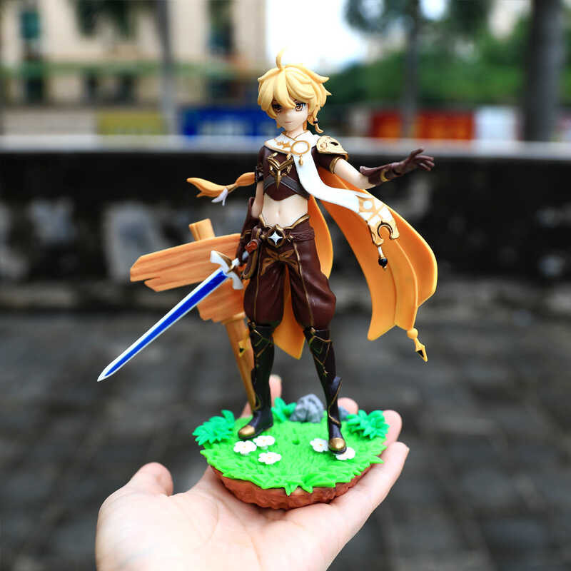 20Cm Genshin Impact Aether Lumine Barbara Anime Figure Beauty Girl ...