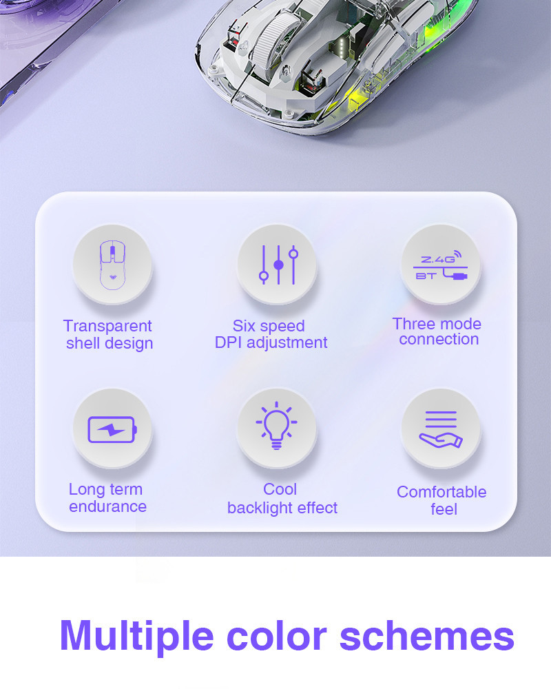 AULA SC660 Wireless Mouse Bluetooth Gaming Mouse 10000DPI Optical ...