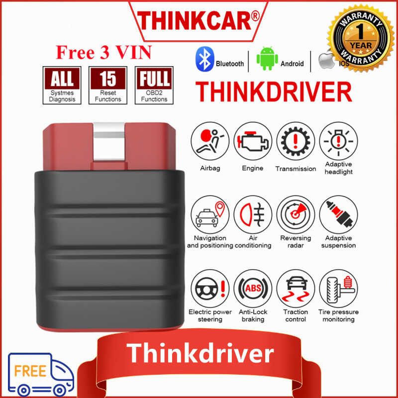 Thinkdriver Car THINKCAR Full System Key Programming/Srs/Oil/Epb 15 ...