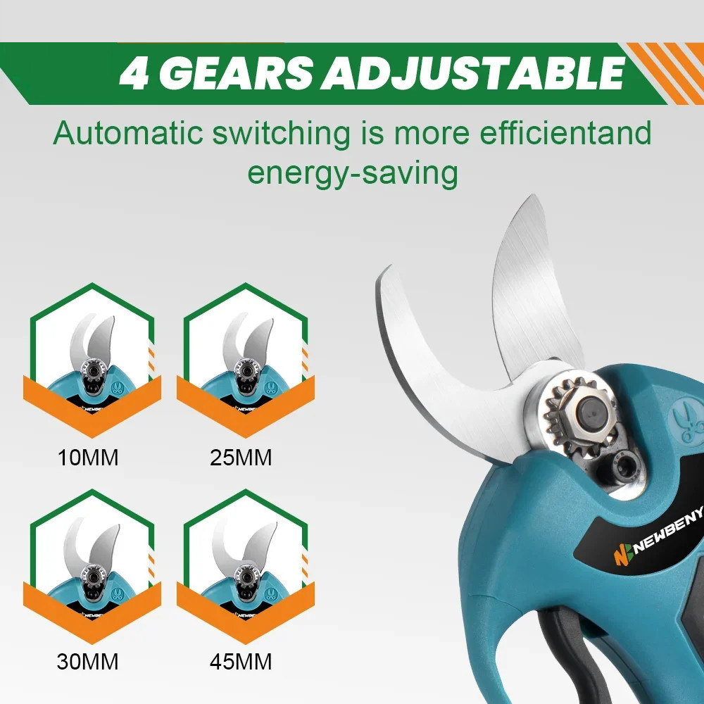 4 Gear Brushless Electric Pruner Handheld Cordless Orchard Shrub ...