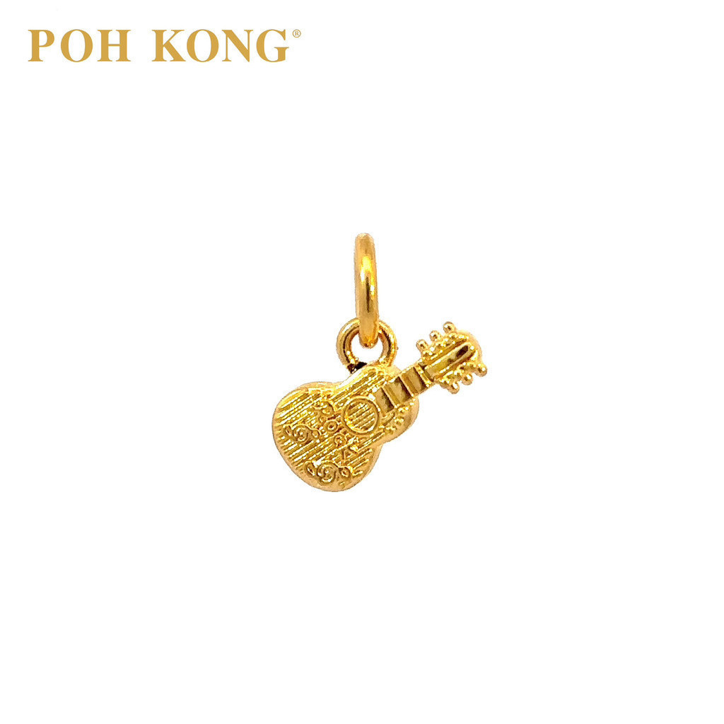 POH KONG 916/22K Yellow Gold Guitar Pendant | Shopee Philippines