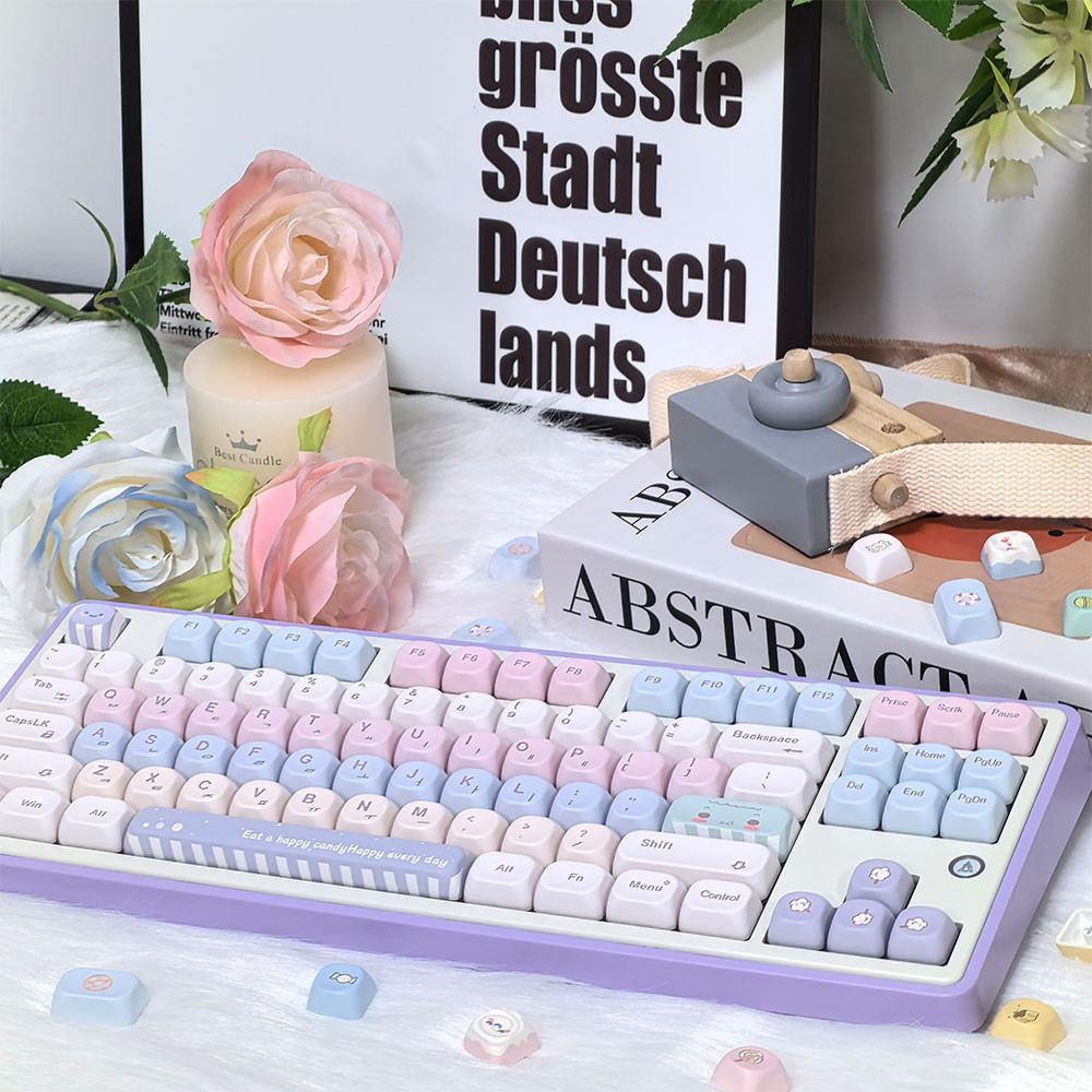 Happy Candy Macaron Keycap MOA Cherry Profile English/Korean/Japanese ...