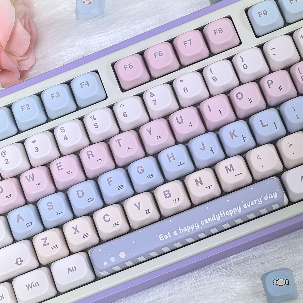 Happy Candy Macaron Keycap MOA Cherry Profile English/Korean/Japanese ...