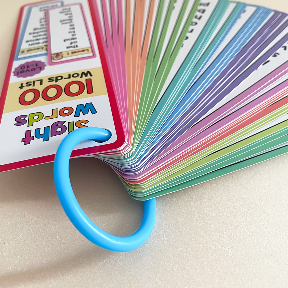 1000 English Words Flashcards for Kids Toddler Homeschool Double-Sided ...