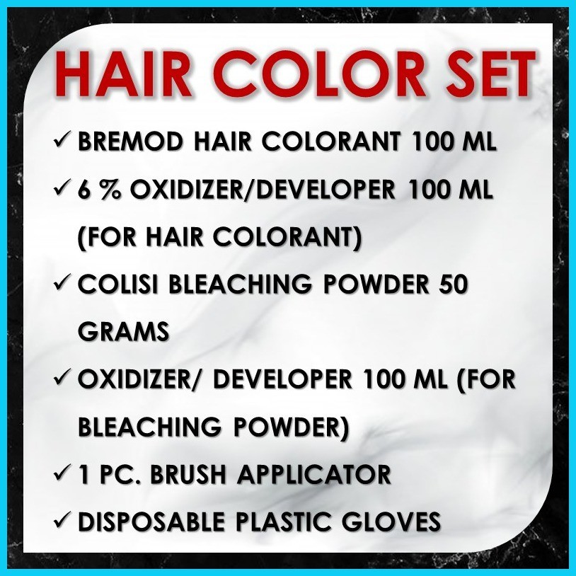 HAIR COLOR SET WITH BLEACHING SET with BRUSH and GLOVES (bremod hair ...