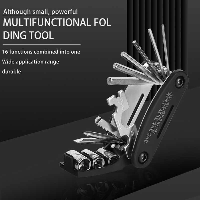 ESLNF MTB Bike 16 in 1 Road Allen Wrench Pocket Portable Bicycle Repair ...