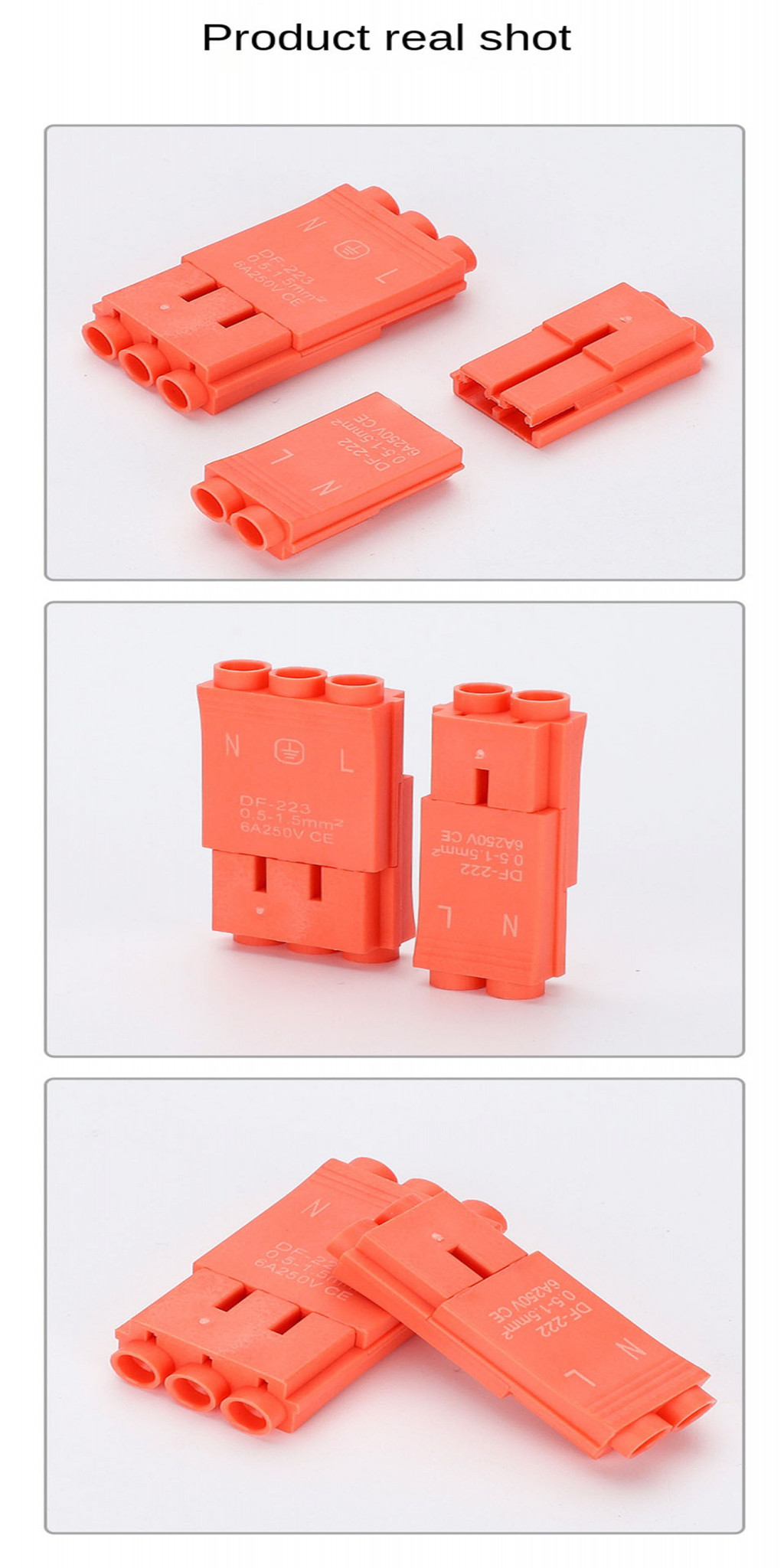 Lighting fixtures Quick Connect Terminals DF-222/223 Hard wire docking ...