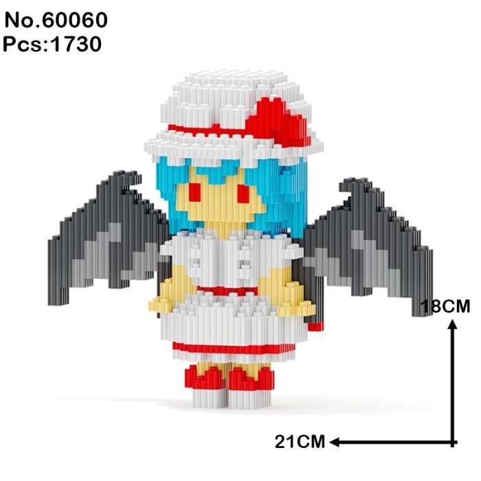 TouHou Project Hakurei Reimu Assembling Building Blocks Action Figure ...