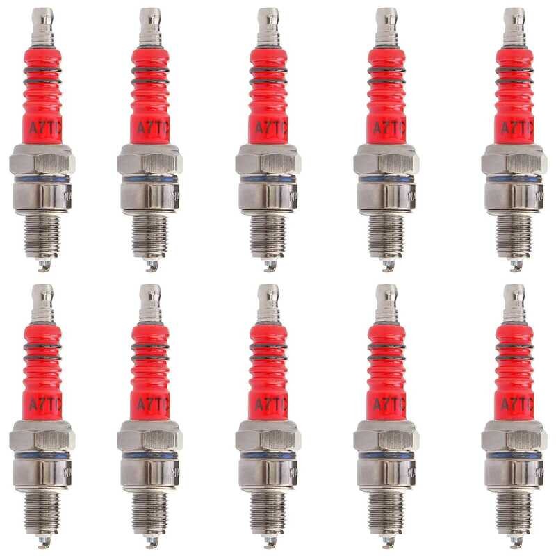 0 10 Pcs A7tc Spark Plug Gy6 50Cc-90Cc 110Cc 125Cc 150Cc Motorcycle ATV ...