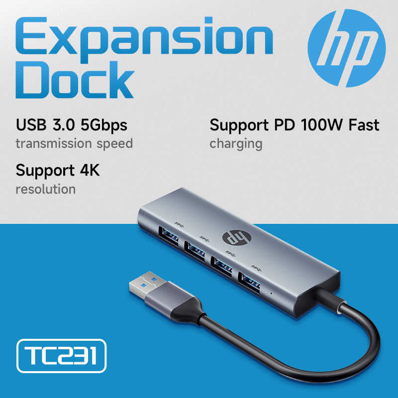 HP 4-In-1 USB Hub - Usb3.0 Ports*4 5Gbps High Speed Transmission ...