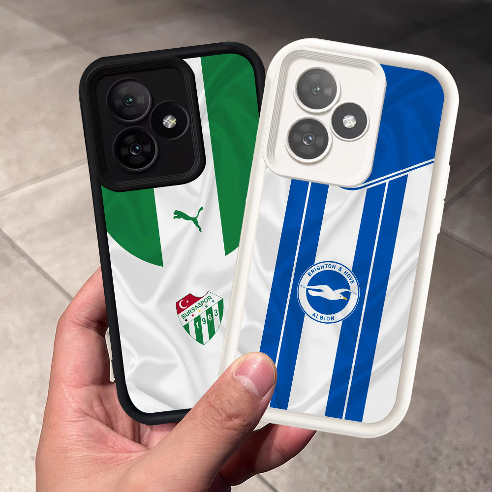 Case for Realme Note 60 50 C61 C51 C53 Silicone Case H-73 soccer team ...