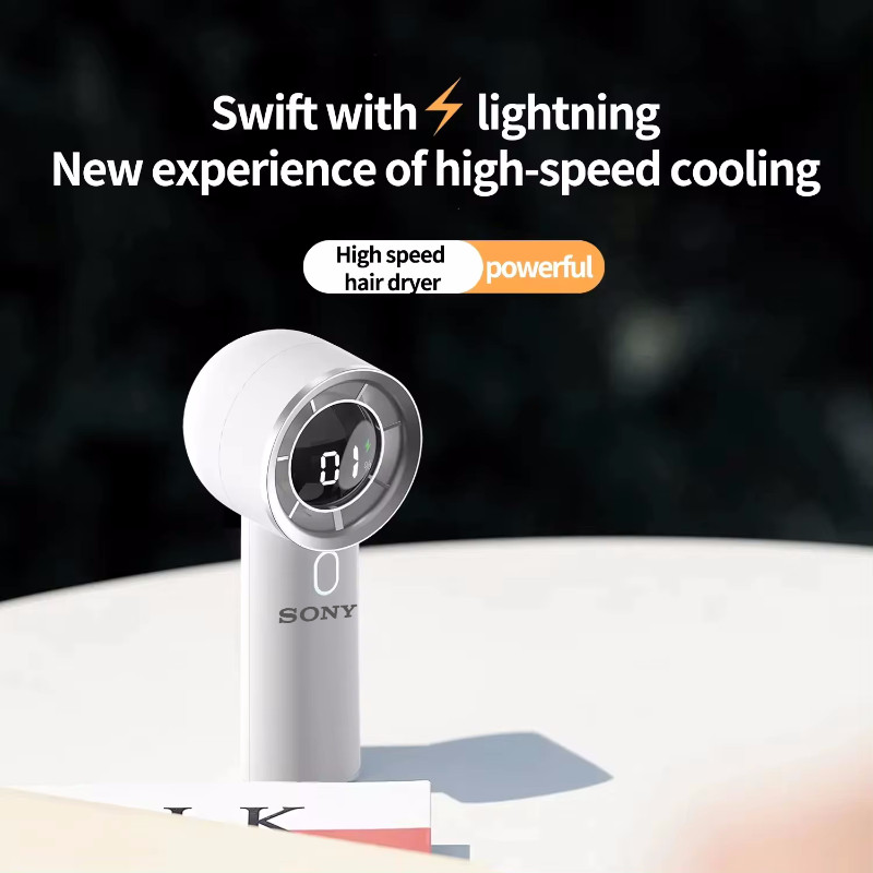Sony LED Display Handheld Fan Mini Fan Portable Outdoor Fan | Shopee ...