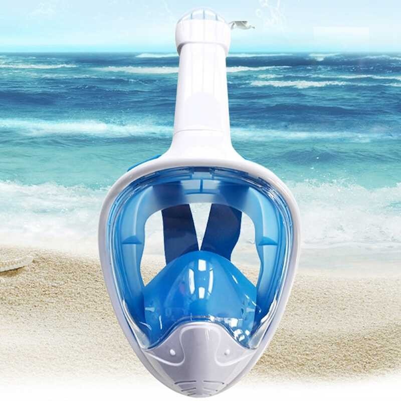 Blue Diving Mask Adult Snorkeling Swimming Diving Mask Wide View Anti ...