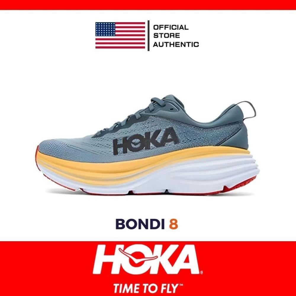 100% Genuine HOKA Bondi 8 Mountain Spring Blue Grey 1123202-GBMS Men ...