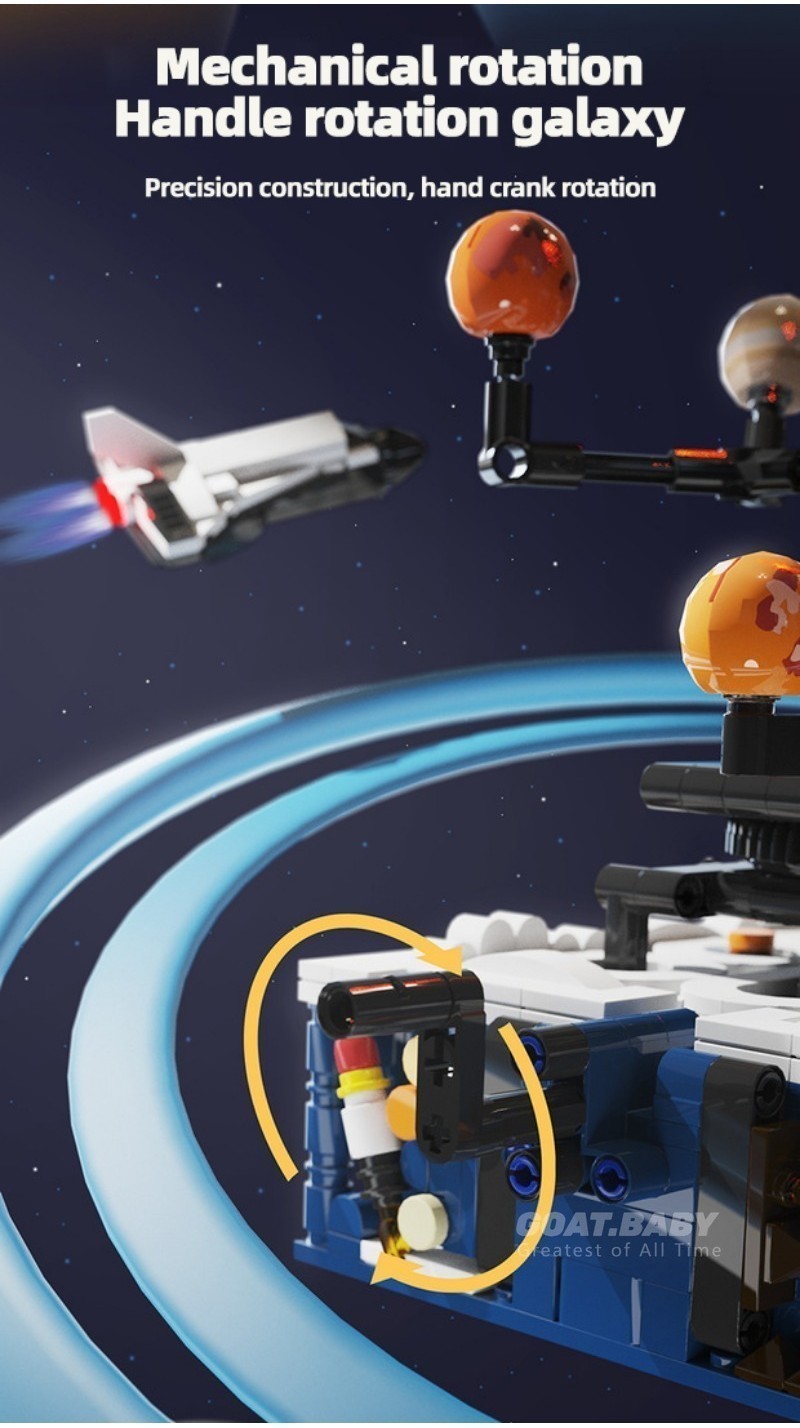 755pcs Rotation Solar System Building Blocks Set Educational Toys for ...