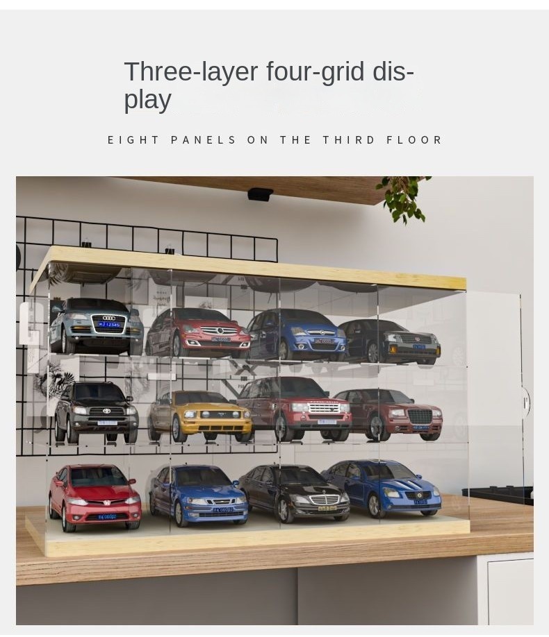 1:32 Car Model Display Box Acrylic Model Children Play Alloy Car Toy ...