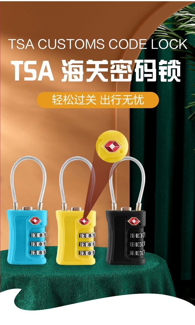 [door Lock] Travel Airlines TSA Customs Combination lock Luggage lock ...