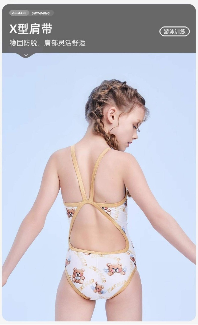 Girls' Swimwear Zoke Professional Training Swimsuit Swimming Outfit For Kids 3 To 16 Years Old ...
