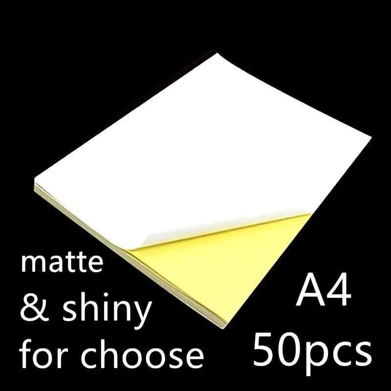 50 Sheets A4 Self-Adhesive Sticker Label, A4 Label Sticker Paper Para ...