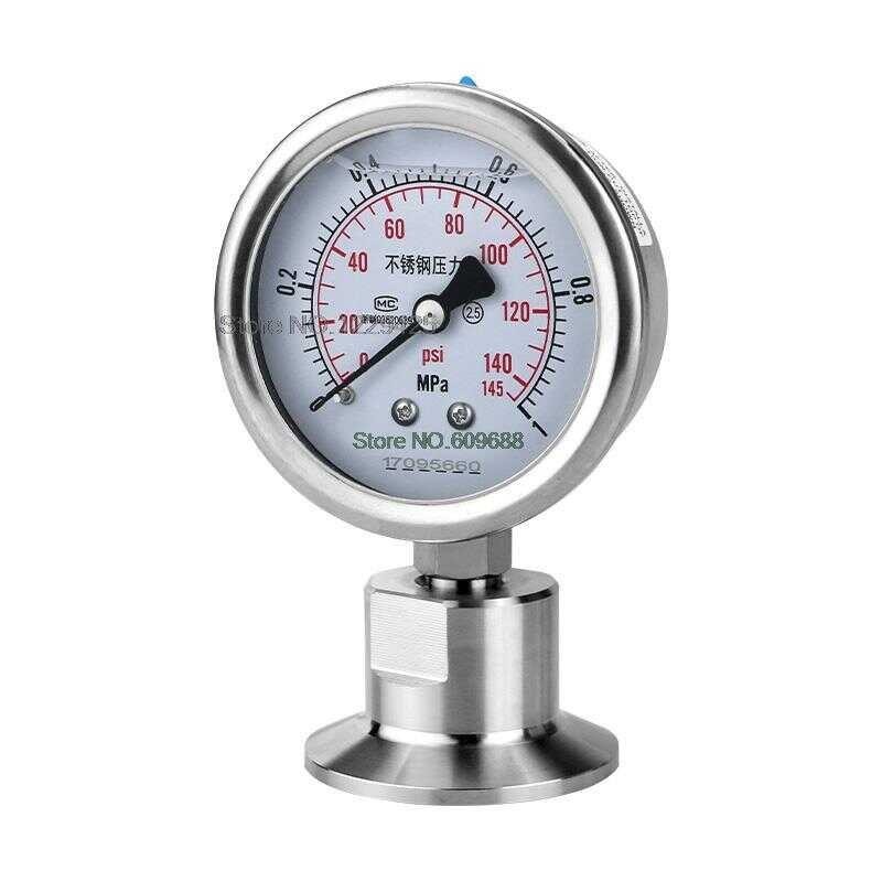 Steel Sanitary Stainless Diaphragm Pressure Gauge Ytp60bf Fast Food Clamp Type | Shopee Philippines