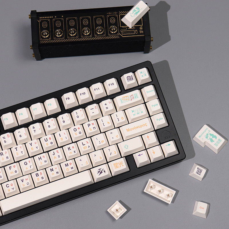 144 Keys Unicorn White keycaps PBT cherry profile keycaps set for MX ...
