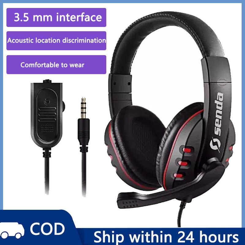 Sa Mic 3.5 mm Wired Gaming Over Ear Game Headset Stereo Headphones Para ...