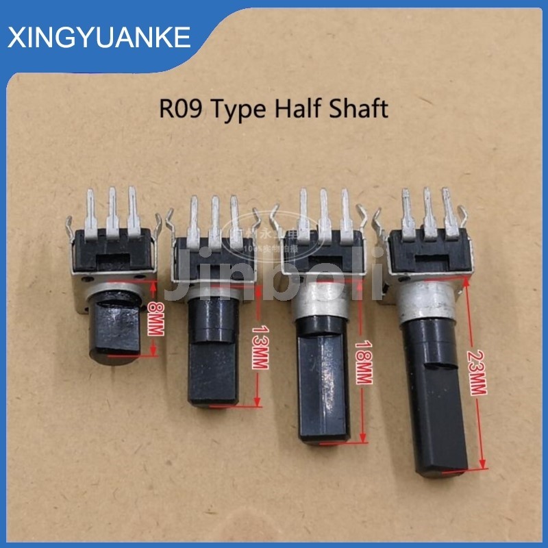 10pcs Rv09 Type Single Vertical Potentiometer 3pin B1k B2k B5k B10k