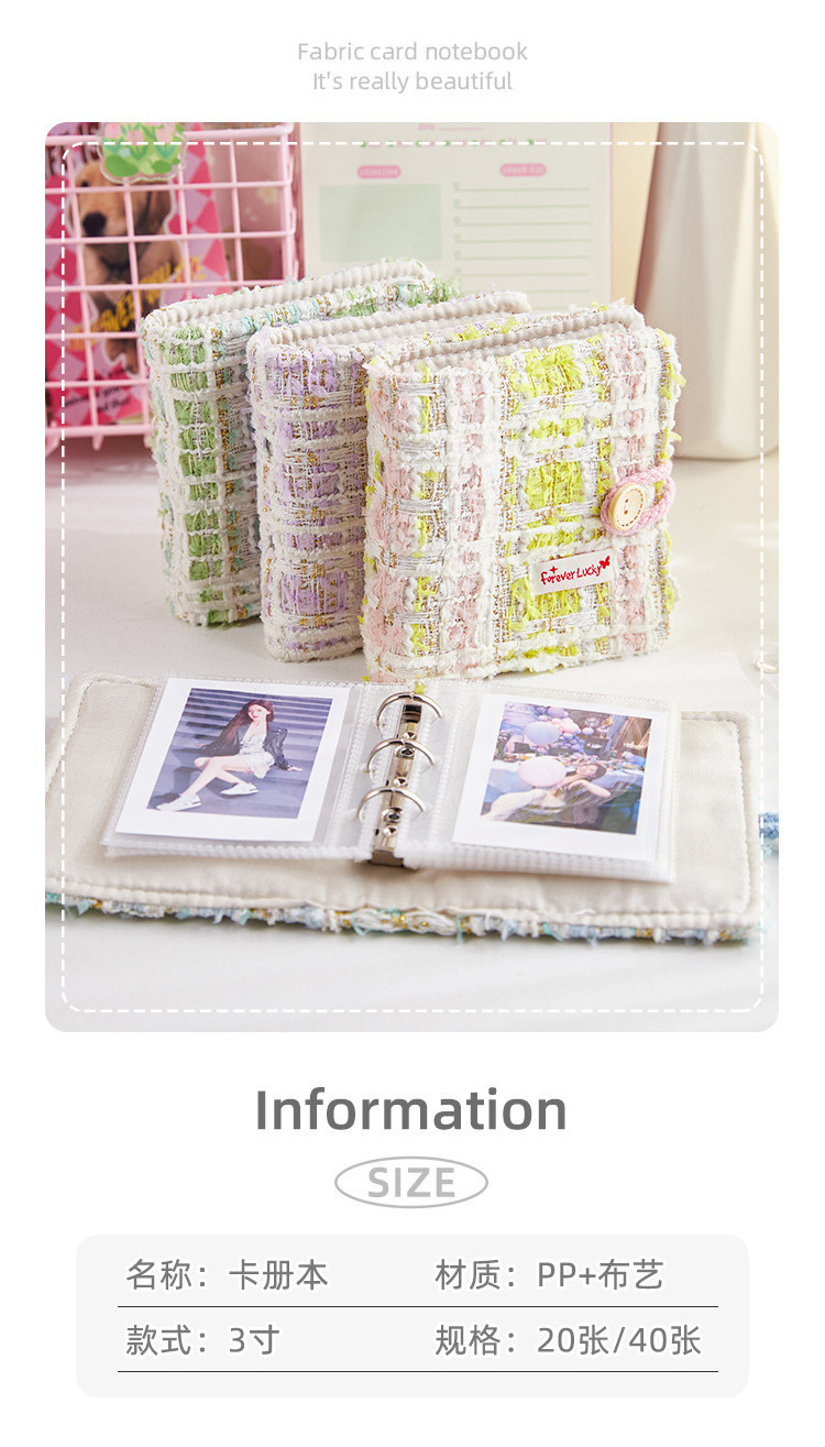 Original A8 Mini Chanel Style Card Binder Fresh and Cute Polaroid Card ...