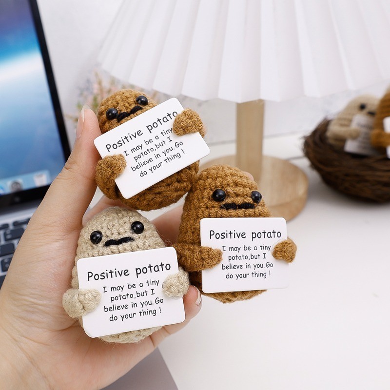 Funny Expression Knitted Wool Doll - Handmade Positive Energy Dr ...