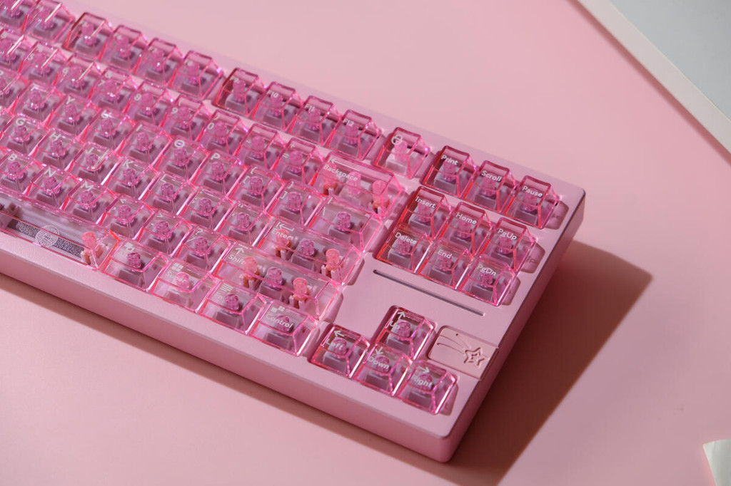 AiFei 114 Keys Crystal transparent keycaps Cherry Profile RGB Backlit ...