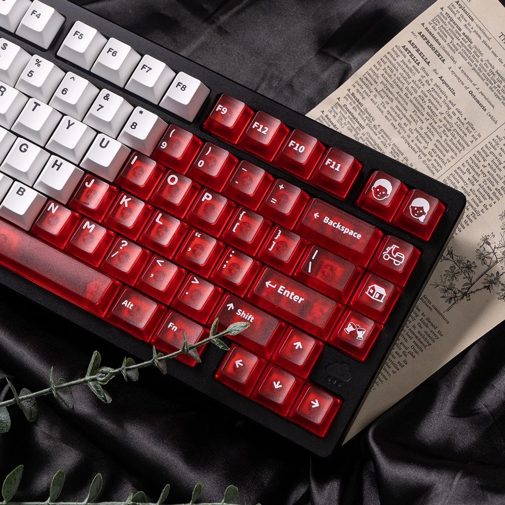 Multi-color Foggy Transparent Keycaps PBT/ PC RGB Shine Through custom ...