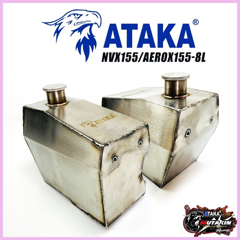 ⚾︎ ATAKA Fuel Gas Tank NMAX V1 9L Stainless Steel Modified | Shopee ...