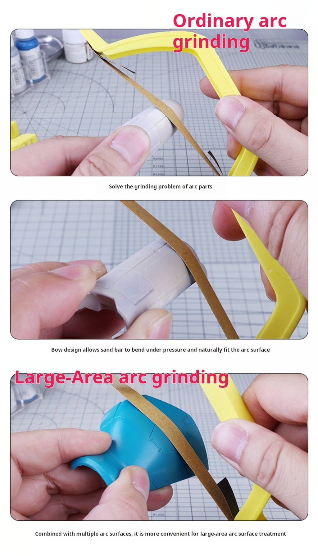 USTAR Hand Grinder Bow Shaper 91606 10cm for Gundam Gunpla GK DIY Mecha ...