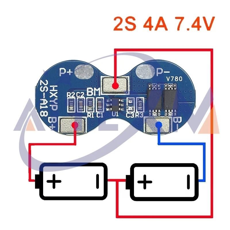 1PCS 2S Li-ion 18650 Lithium Battery Charger Protection Board 7.4V ...