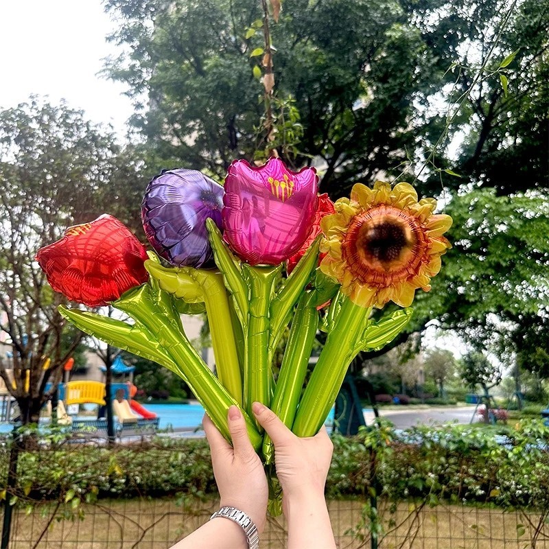 Handheld Roses Inflatable Balloon Gifts Party Wedding Birthday ...